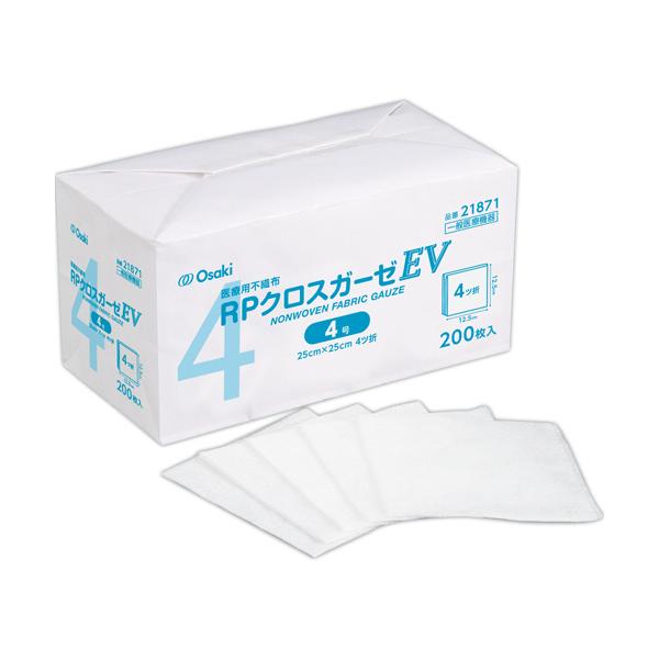 メーカー：オオサキメディカル　 品番：21871  ソフトで吸収性・通気性に優れた、レーヨン/ポリエステルの不織布ガーゼ。　　