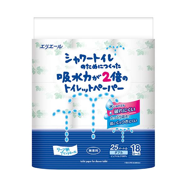 メーカー：大王製紙　品番：シヤ2バTR2P18R　吸収力が2倍のトイレットペーパー。　