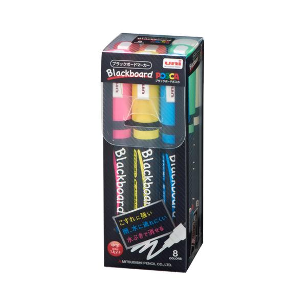 メーカー：三菱鉛筆 　品番：PCE2005M8C   こすれに強い！水・雨に流れにくい！中字丸芯のブラックボードポスカ。　　