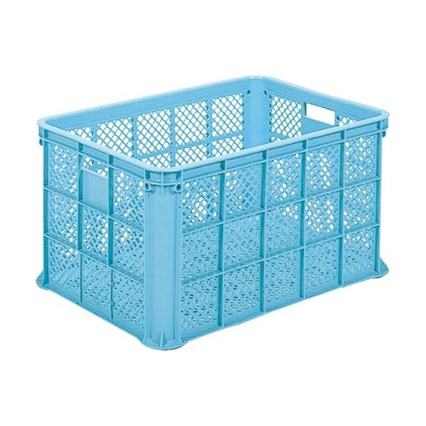 メーカー：三甲   品番：SK-B150-BL   全面網目のスタッキングタイプです。