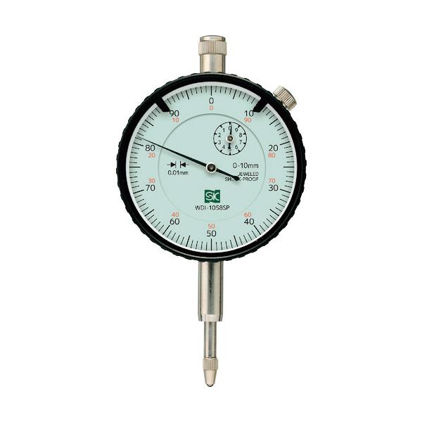 メーカー：新潟精機　品番：WDI-1058SP　目量0.01mmの最も一般的なダイヤルゲージです。