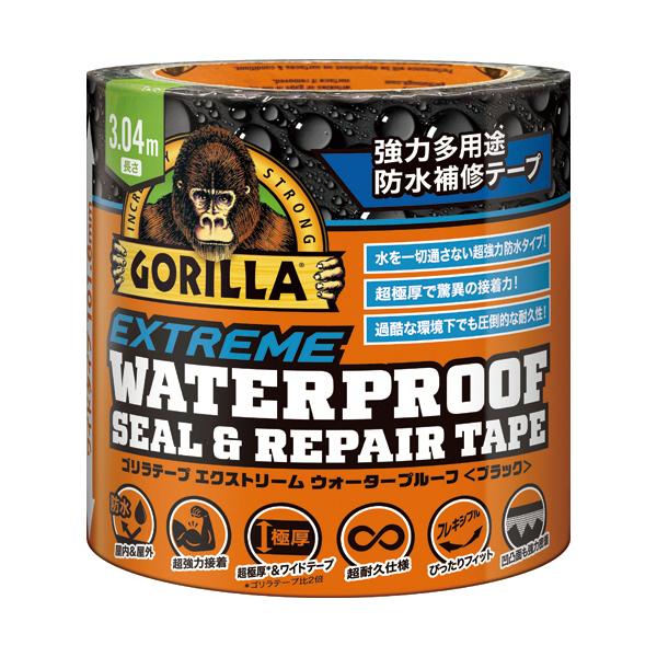 メーカー：呉工業　ＫＵＲＥ　 品番：NO1782  高い防水性能で凹凸面もOK！超極厚の強力粘着剤！　　＜使用イメージ＞