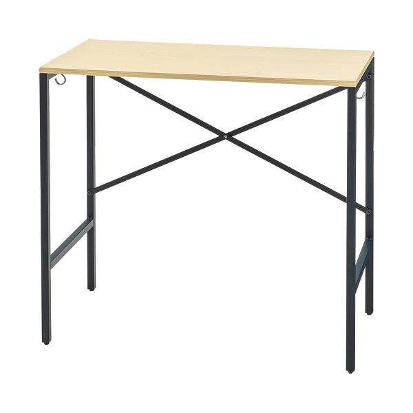 メーカー：アスカ　 品番：SDK80BK  補助机・簡易的な作業台としてもおすすめなシンプルデスク。　　バックなどが掛けられるフック付。<br>※商品の色は木目／ブラックになります。脚はアジャスター付。<br>※商品...