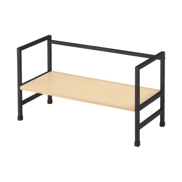 メーカー：アスカ　 品番：DSK08BK  3段階に高さ変更可能な机上台。　　3段階に高さ変更可能。＜使用イメージ＞<br>※商品の色は天板：ナチュラル、脚：ブラックになります。＜使用イメージ＞＜使用イメージ＞<br&gt...