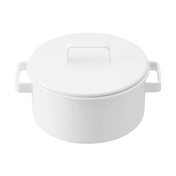 メーカー：富士ホーロー  品番：YY-20C.W  ガラス質で汚れを落としやすく、お手入れしやすいホーロー鍋です。