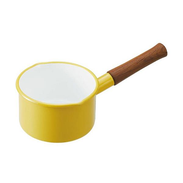 メーカー：富士ホーロー  品番：YY-14M.Y  シンプルで使い勝手の良い、両口のミルクパン。