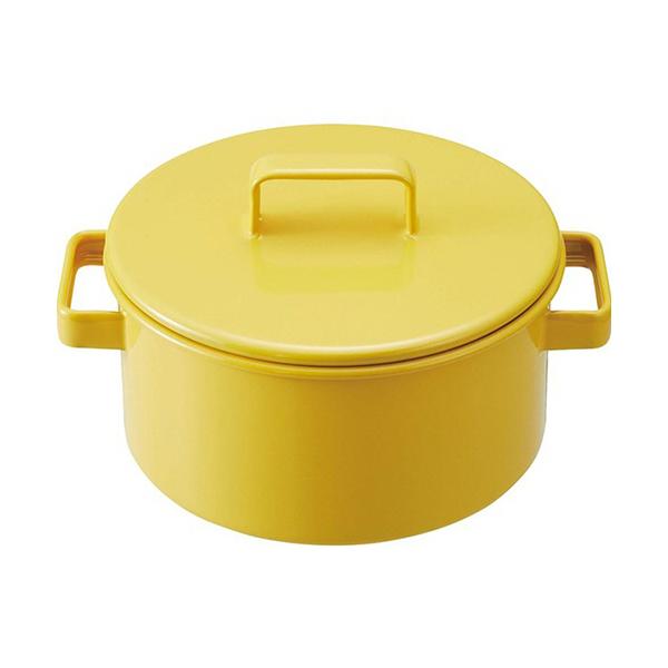 メーカー：富士ホーロー  品番：YY-20C.Y  ガラス質で汚れを落としやすく、お手入れしやすいホーロー鍋です。