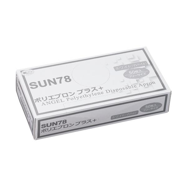 メーカー：サンフラワー   品番：SUN78ホワイト   手軽に使える使いすてタイプの袖なしエプロン。