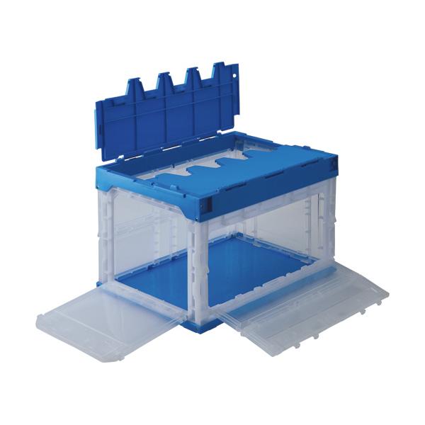 メーカー：三甲　 品番：556390-00  積んだまま、側面から出し入れ自由！！耐久性に優れた折りたたみコンテナ。　　