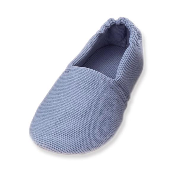 メーカー：徳武産業　品番：2004 ブル- L  ヒダリ　足にやさしくなじむニット素材。やわらかな履き心地が好評です。