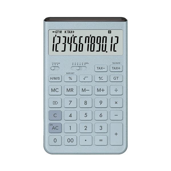 メーカー：カシオ　品番：JT-200T-BU-N　さまざまな利用シーンに調和する、環境にも配慮したデザイン電卓。　