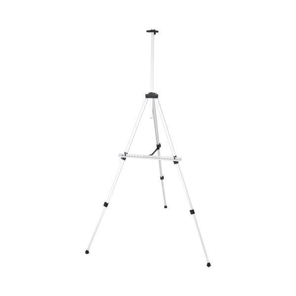 メーカー：アスト 　品番：747211   軽量で丈夫なアルミ製のイーゼル。　　＜収納ケース付＞＜使用イメージ＞<br>商品の色はシルバーになります。