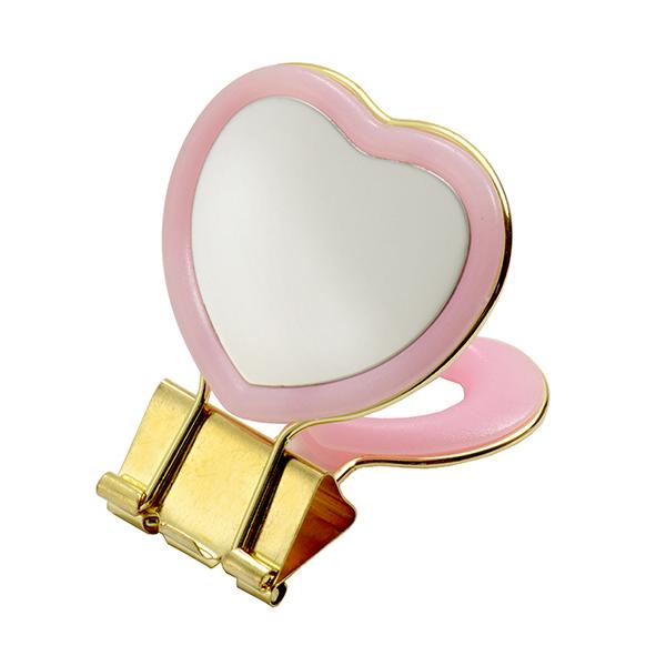 メーカー：ベロス　 品番：HMC-6945  いつでもさりげなく身だしなみチェック！鏡付クリップ　　＜パッケージ＞＜使用イメージ＞