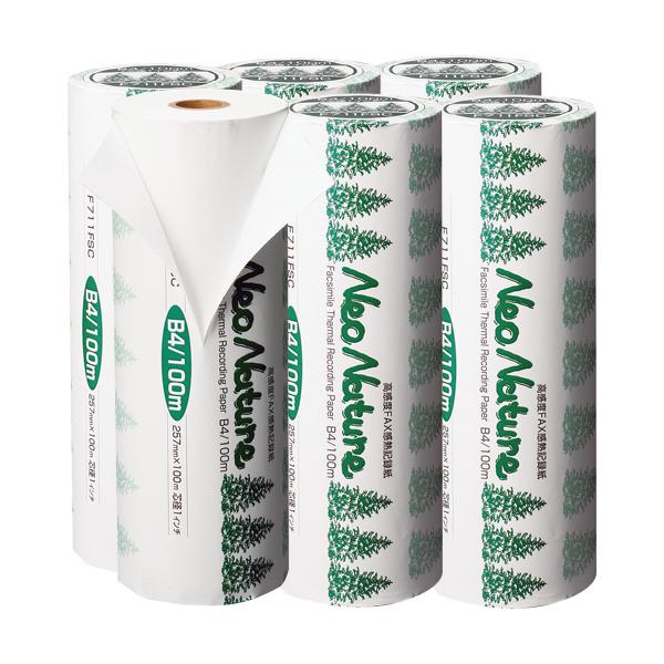 メーカー：クリエイティア   品番：F711FSC   森林認証紙を使用し、環境に配慮したFAX感熱紙