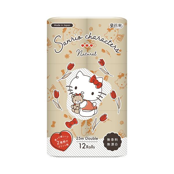 メーカー：丸富製紙 　品番：314003   サンリオキャラクターズの無漂白タイプのトイレットペーパー　　＜柄イメージ＞