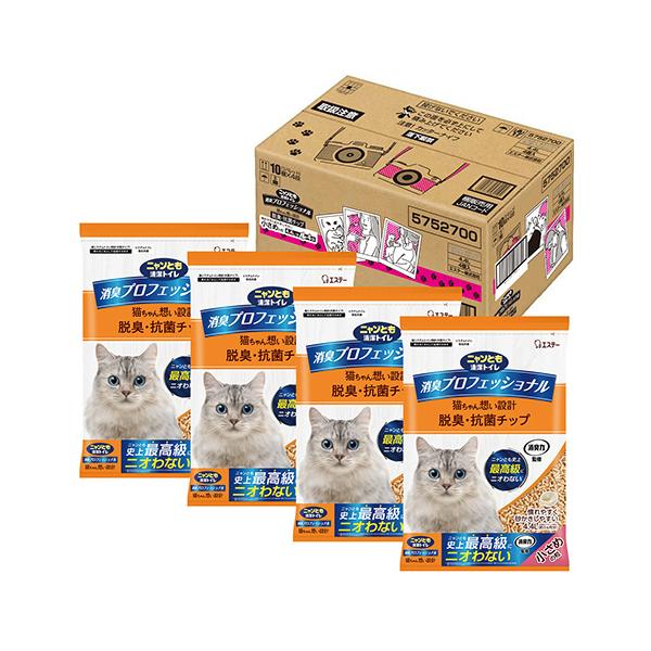メーカー：エステー　品番：575275　ニオイのプロフェッショナル、消臭力が監修。猫システムトイレ用砂（木質タイプ）