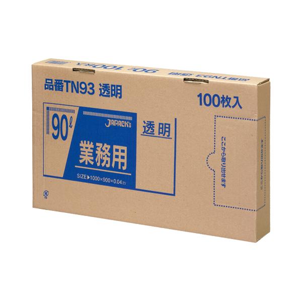 メーカー：ジャパックス 　品番：TN93   【低密度ポリエチレン（ツルツル）】１００枚入ＢＯＸタイプで経費の削減を！　　