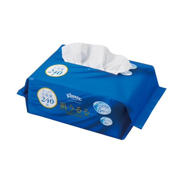 メーカー：日本製紙クレシア　品番：48134　天然由来の保湿成分を配合した「しっとりなめらか」ティッシュ。　