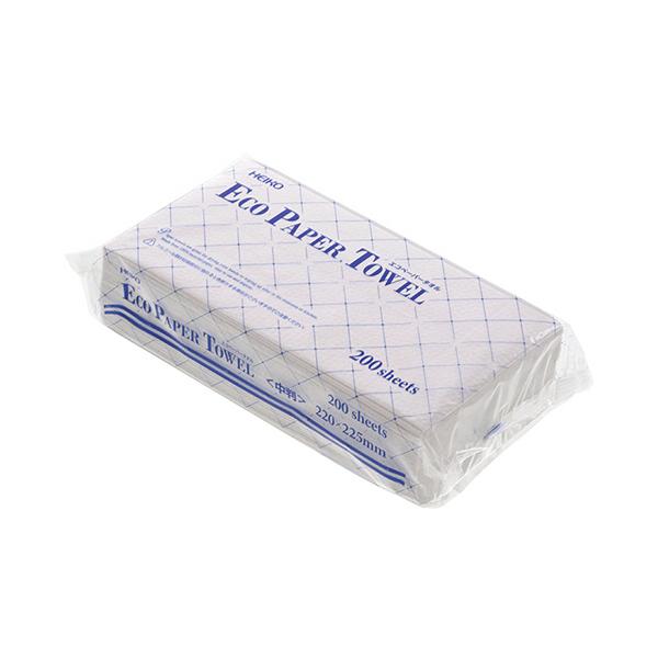 メーカー：シモジマ　品番：#004722001　再生紙を100％使用した環境に優しいペーパータオル。<br>