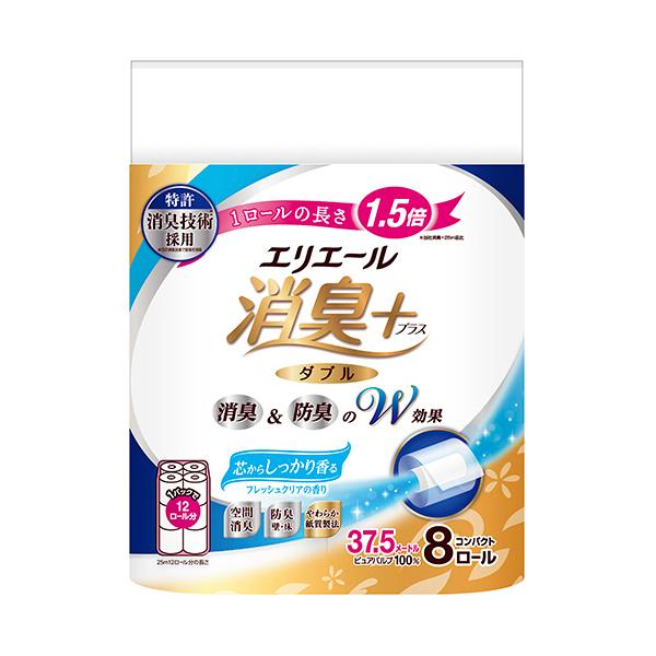 メーカー：大王製紙　 品番：EシヨウシユCP8R  消臭＆防臭のW効果。交換回数を軽減するコンパクト（ロング）タイプ。　　
