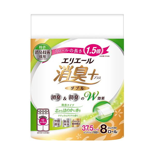 メーカー：大王製紙　 品番：EシヨウCP8Rホノ  消臭＆防臭のW効果。交換回数を軽減するコンパクト（ロング）タイプ。　　