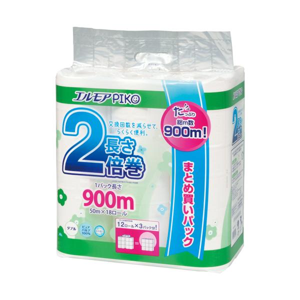メーカー：カミ商事 　品番：163218   たっぷり長持ち2倍巻きで、トイレットロールの交換回数を減らせます。　　