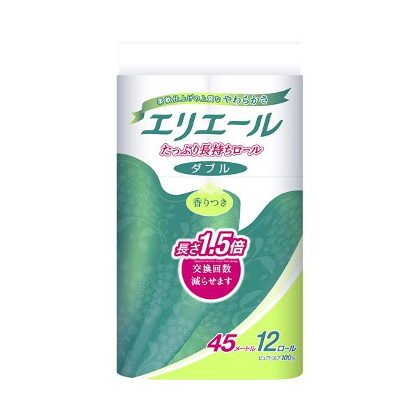 メーカー：大王製紙　 品番：Eナガモチ2P12R  柔軟剤技術でふっくらやわらかな肌触り。たっぷり長持ちロールなので、交換回数が減らせます。　　