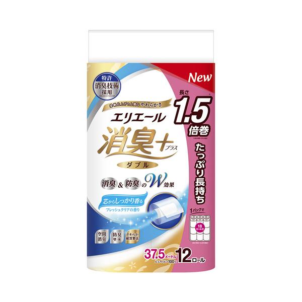 メーカー：大王製紙　 品番：EシヨウシユウCP12R  消臭＆防臭のW効果。1.5倍巻でたっぷり長持ち。　　