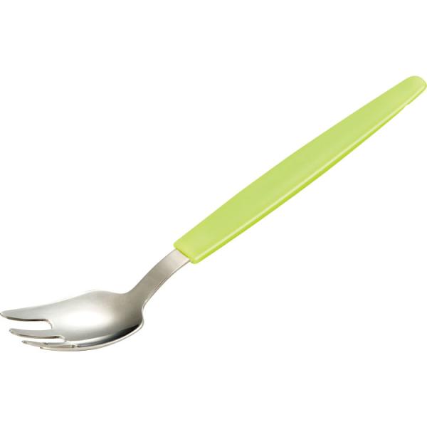 ・食べ物がすくいやすい角度に調整されたハンドルを採用。・すくいやすいハンドル角度。・滑りにくいグリップ。・フォークなのにすくうこともできます。●サイズ／金属部：6.2cm、ハンドル部：10.2cm●重さ／19g●材質／金属部：18-8ステン...