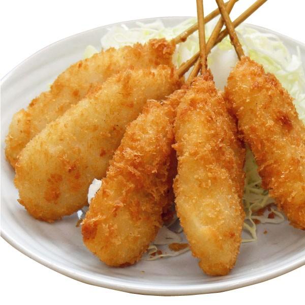 大阪グルメの決定版、大阪新世界の串カツ屋さんの味■商品内容・冷凍 いか串かつ　　30g×5本■原材料いか(南太平洋産)、[衣]（パン粉、ミックス粉）／pH調整剤、乳化剤、イーストフード、酸化防止剤（V.C）、増粘多糖類、（一部に小麦・乳成分...