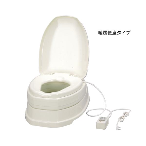 ・便器からのイヤな匂いが漏れにくい被せフタ仕様。●サイズ／幅40×奥行60×高さ22cm、座面：幅35×奥行40cm、穴部：幅19×奥行29cm、便座高：18cm●重さ／約3.7kg●材質／ポリプロピレン●生産国／日本●最大使用者体重／10...