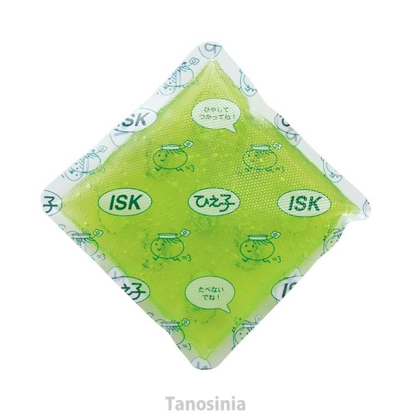 冷却剤　ISK　ひえ子A / C8220　本体2個+カバー1枚の仕様●サイズ／10.5×10.5cm●重さ／約100g●材質／ゲル：水・増粘剤（CMC）・不凍液（PG）・調整剤・食用色素・防腐剤、シート：ナイロンポリエチレン、カバー：レーヨ...