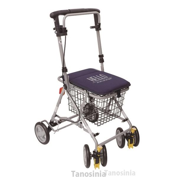 Benriベンリーの仕様●サイズ／幅46×奥行53×高さ約82〜94（5段階／3cm）cm、折りたたみ時：奥行37×高さ87cm●車輪サイズ／約前輪13×後輪14.5cm●重さ／約5kg ●材質／フレーム：アルミ（粉体塗装）●カゴ容量／約1...