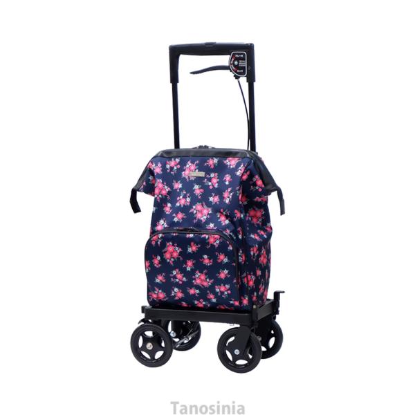 ●サイズ／幅24×奥行37×高さ72〜84（4段階／4cm）cm、折りたたみ時：幅24×奥行37×高さ66cm、バッグ：幅17×奥行37×高さ40cm●車輪サイズ／前輪12×後輪12cm●重さ／2.6kg●材質／フレーム：アルミ、バッグ：ポ...