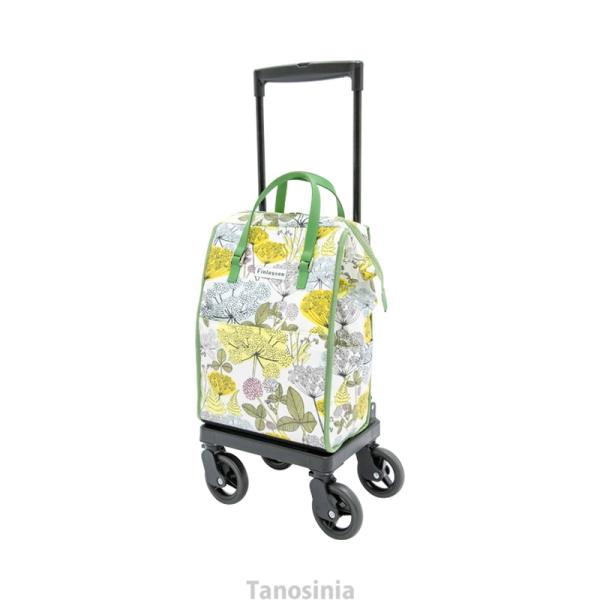 ●サイズ／幅23.5×奥行35×高さ68〜84（5段階／4cm）cm●車輪サイズ／前輪10×後輪10cm●重さ／2.4kg●材質／フレーム：アルミ、バッグ：（外装）綿（表面コート：塩化ビニル樹脂）・（内装）発泡ポリエチレン・ナイロン●バッグ...