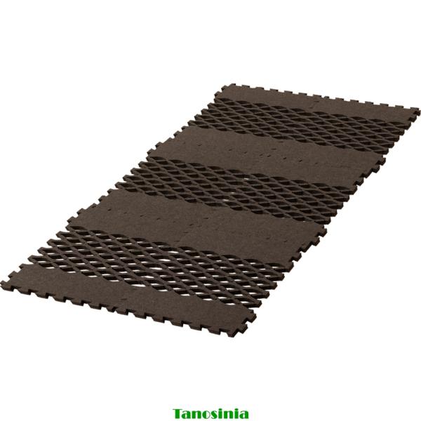 【商品の仕様】●サイズ／連結時：幅96×長さ191×厚さ1.4cm●重さ／1.4kg（6パーツ全体）●材質／表面（ブラウン）：ポリエステル・アクリレート、裏面（ベージュ）：ポリエステル・ポリプロピレン・他、芯材：ポリエチレンフォーム●生産国...