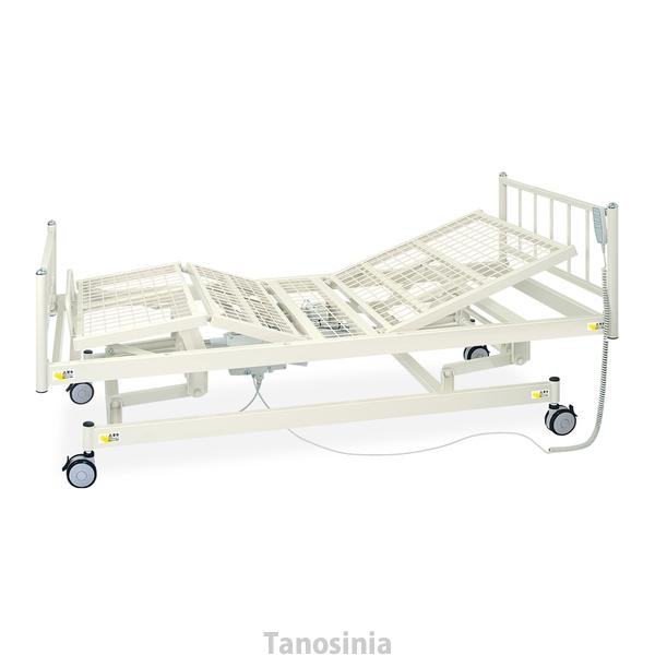 高田ベッド 病院 医院 3M電動HPベッド TB-1135の解説○病院専用ベッドとして信頼性の高い手元スイッチ式3モーターを採用○通気性の高いスチールメッシュ構造。背上げ0〜75°脚上げ0〜35°○車輪と旋回が同時ロック可能な直径10cmダ...