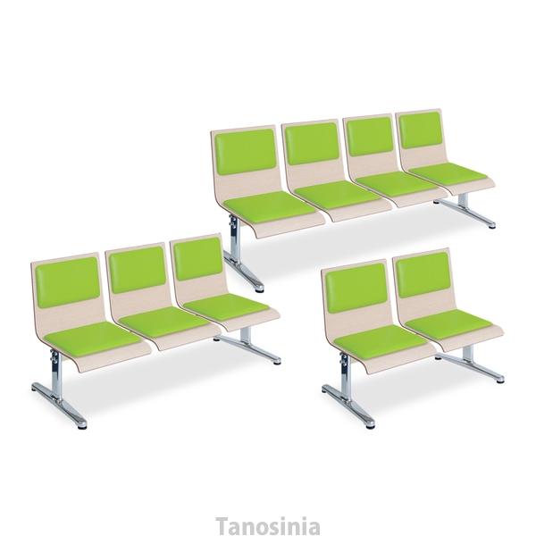 【高田ベッド モッカー（四人掛） TB-1163-03の仕様】■上品な木の温もりと適度なクッション性を組み合わせた高級ベンチ。■衛生的で脚元の清掃が容易な鏡面仕上げのアルミベースを採用。●クッション厚：2cm　●重量：（01）約18kg・（...