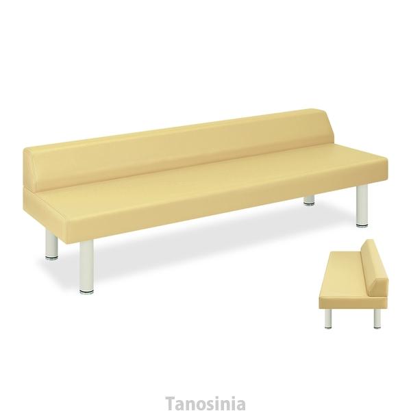 【 高田ベッド フィンロウ　TB-469-02 】■直径6cmスチール製極太脚部が待合室のメディカルな雰囲気を演出。■内部構造にスチールフレームを採用した強固で頑丈な業務用ソファー。●クッション厚：3.5cm（座面） ●重量：約36kg（長...