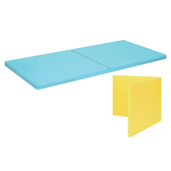 高田ベッド 二つ折れ訓練マット TB-474の解説○ワイドサイズで硬質ウレタン仕様の訓練用マット。○折りたたみ時：幅90×長さ95×厚み10cm。（幅90×長さ190cm製作時）●特徴:業務用 訓練台 運動療法 物理療法 トレーニングベッド...