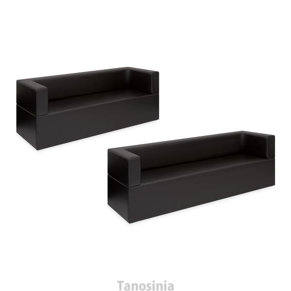 【高田ベッド レゴーE　TB-734-03の仕様】■背もたれからアームレストをワンピースで加工した一体感のある設計。■業務用ソファーとして安心感を与える強固で頑丈なレゴースタイル。●クッション厚：3.5cm（座面） ●重量：約52kg（長さ...