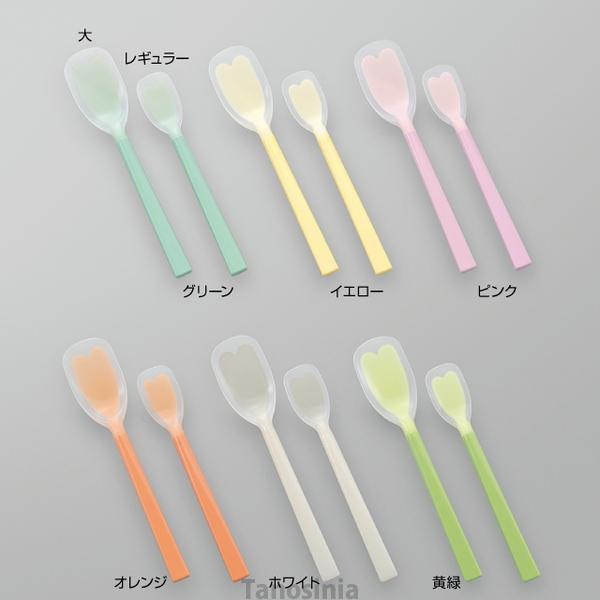 ・さじ部の形状が浅いので食べ物が残らず水平動作で食べさせることができます。・食器洗浄機にも使用できます。（耐熱温度 150℃）●サイズ／16cm●重量／約14g●材質／シリコンゴム、ナイロン66（芯部分）JANコード：49364801001...
