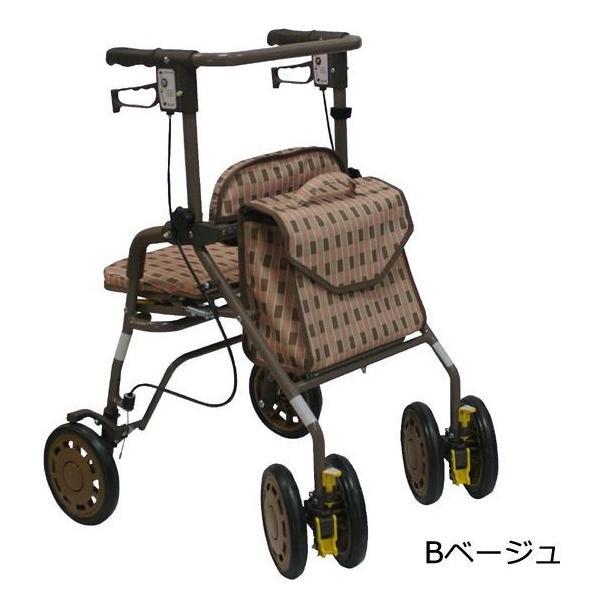 ・使用しやすいコンパクト歩行車。高さは93cmのハイタイプ。・ワンタッチ座面。座面を「出す」、「直す」は上げ下げするだけのワンタッチ操作。・左右どちらでも両輪ブレーキ＆2WAYブレーキ。片方だけのブレーキ操作でも両後輪を制御できます。・簡単...