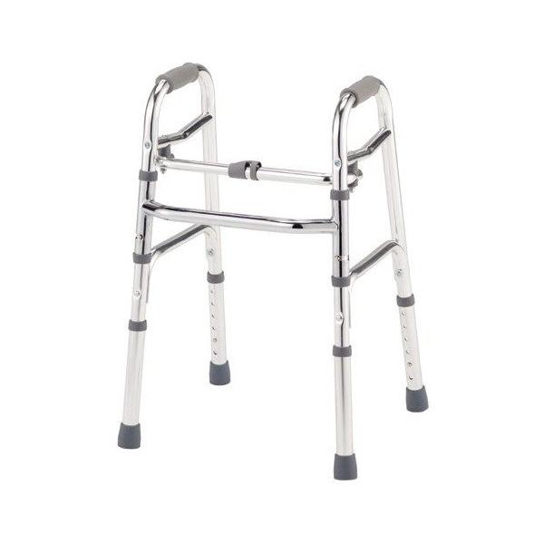 ・超小型・軽量タイプの固定型歩行器○小柄な方におすすめ○廊下や出入り口など、狭い住環境でもご利用いただけます。○折りたたみ機能○耐荷重：80kg○在宅向け●サイズ／幅(グリップ内：31.0　脚部外：45.5〜47.0)×奥行き40.0〜43...