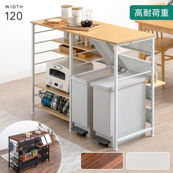 [1/11(日)限定！ボーナスストア+5%！LYP会員ならP17%〜][送料無料（北海道・沖縄県・離島は送料別途）] ■サイズ外寸：幅120x奥行40x高さ85cm■重量約23kg■耐荷重天板：左右各約30kg可動棚（通常サイズ）：約20k...