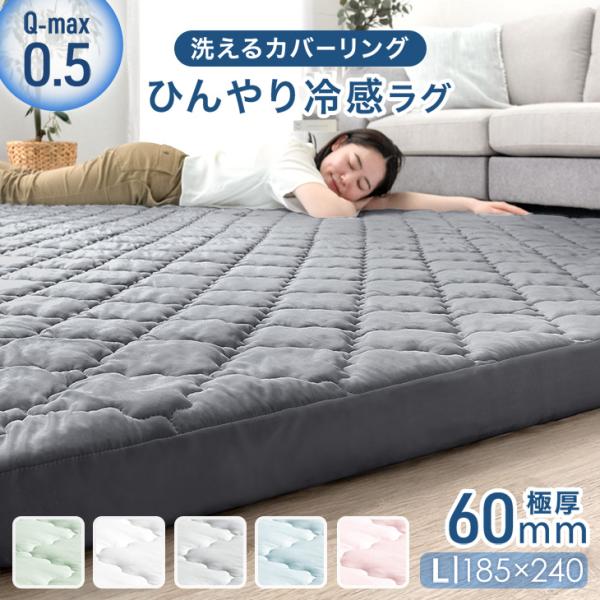 [4/11(土)0時〜ボーナスストア+5%！更にランクで最大+5%][送料無料(北海道・沖縄県・離島は送料別途)]■サイズ幅：240×奥行185cm厚み：6cm■重量約8.5kg■素材＜カバー＞表地：ナイロン85％ポリウレタン15％（220...