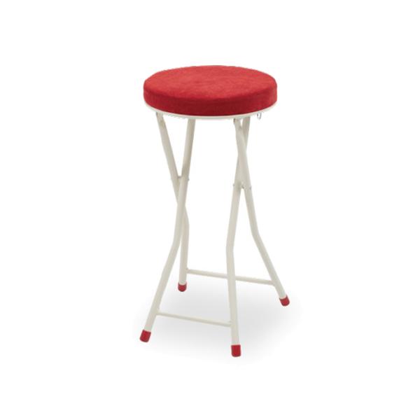 ●人気の折りたたみスツールにハイバージョンが登場。コンパクト感はそのままに、カウンターや高めのテーブルなどにピッタリのサイズです。