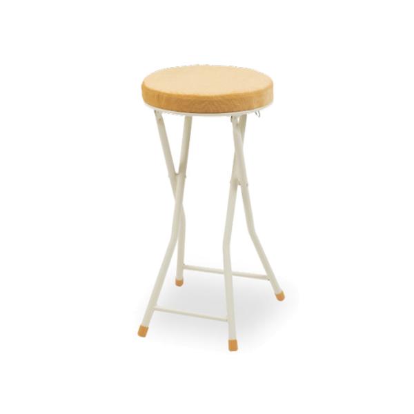 ●人気の折りたたみスツールにハイバージョンが登場。コンパクト感はそのままに、カウンターや高めのテーブルなどにピッタリのサイズです。