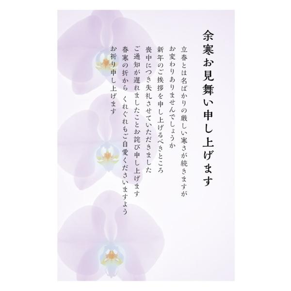 枚数：5枚セット宛名面：「私製はがき」（切手の貼り付けが必要です）◎余寒見舞いはがきは立春から2月下旬頃までが適しています◎スタンダードなデザインなのでオールマイティに使えます！