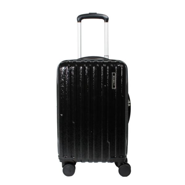 EXACTスーツケースは日本メーカーの日本国内販売品です。魅力的な収納機能が皆様の旅行を快適にします。光の当たり方で表情の変化する美しいボディカラーです。ブラックとシルバーが選べます。高さ55cm、幅34cm、奥行き23〜27cmで航空機内...